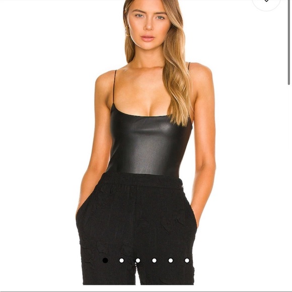 Alix Nyc Tops Alix Nyc Hirst Vegan Leather Bodysuit Sz L Poshmark